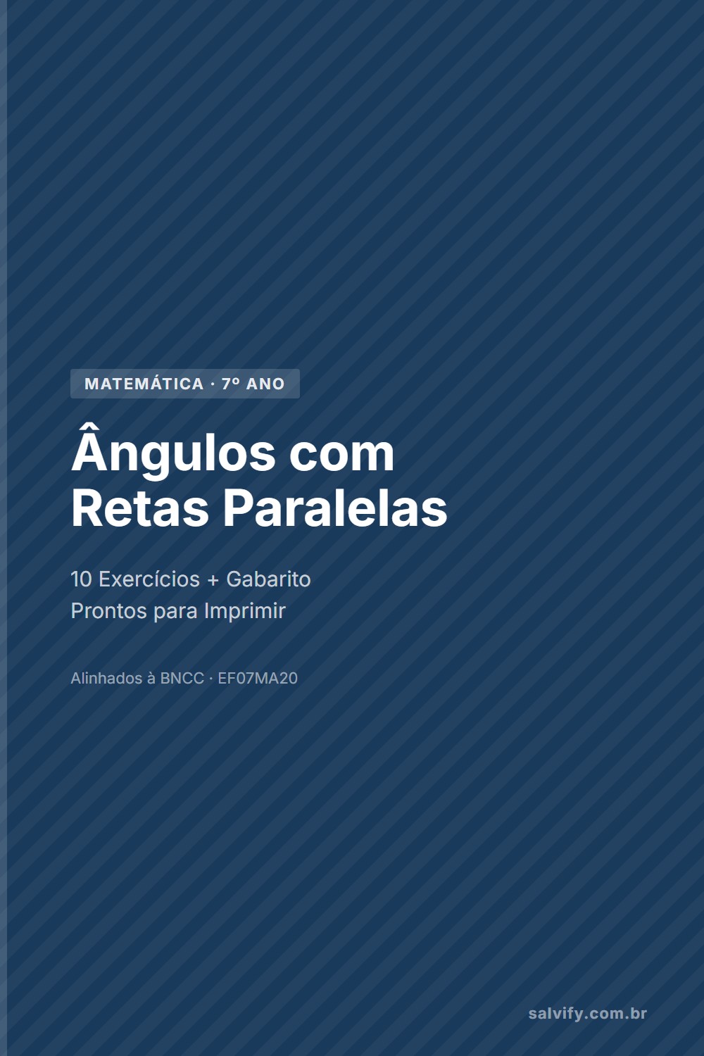 10 Atividades Matemática 7º Ano Sobre de Ângulos Com Retas Paralelas
